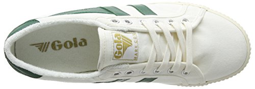 Gola Men's Mark Cox Trainers, Off White Off White Dark Green Wn, 8
