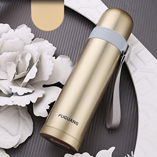 Gold 500Ml Stainless Steel Bullet Water Bottle Flask Tumbler
