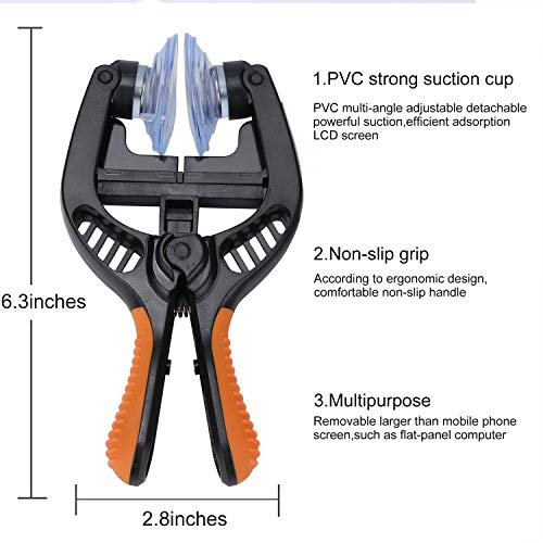 Showpin Smart Phones Suction Cup Tool Opening Pliers Repair LCD Screen, 3 in 1 iPhone Repair Tool Prying Tool Compatible with Cell Phone/Laptop/Tablet PC
