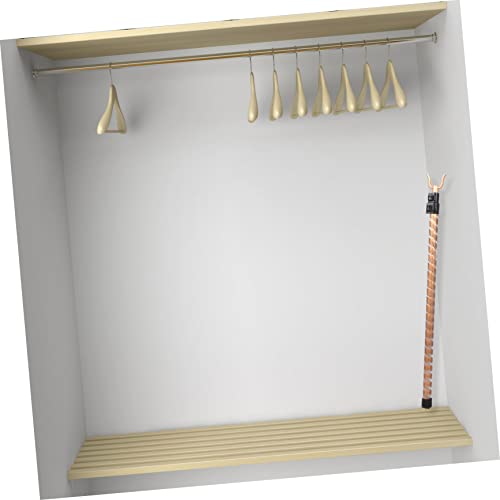 OKUMEYR 2pcs Stainless Steel Toilet Paper Holder Out Door Curtains Blinds Curtains Adjustable Closet Pole Retractable Reach Stick Washing Line Clothes Reaching Pole Clothes Fork Rod CD
