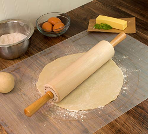 Mrs. Anderson’s Baking Stainless Steel Ball Bearing, Classic Wooden Rolling Pin, Made in America, 12-Inch by 2.75-Inch