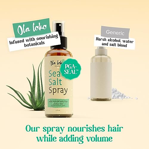 Vegan Sea Salt Spray - 32X More Volume with Hydrolyzed Rice Protein - 33% More Protection - Beach Waves, Texturising, Styling, Thickening - Natural Nutrients, Paraben Free