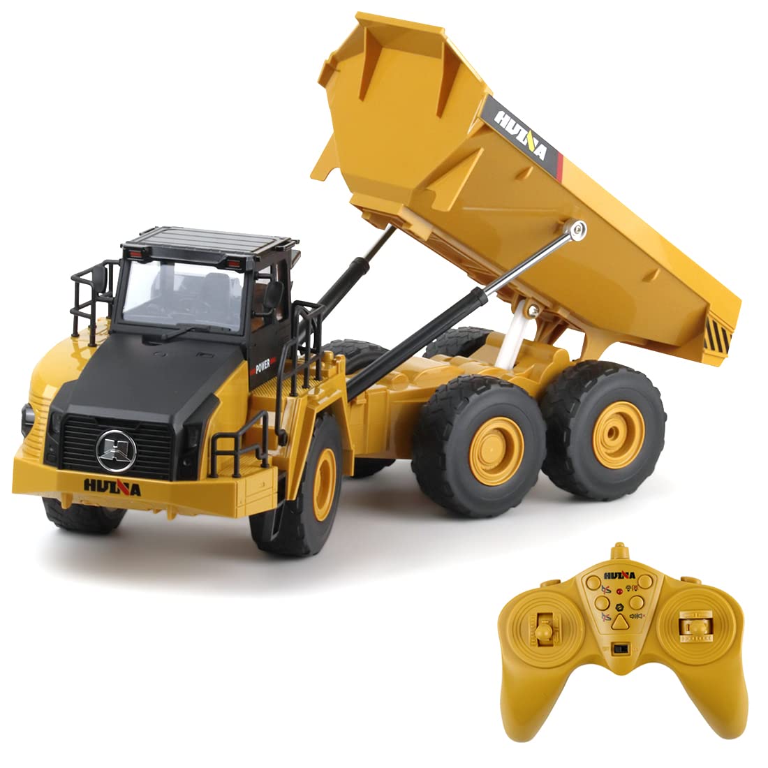 Ottima HUINA 1568 Remote Control Dump Truck, 1/24 Construction Engineering Vehicle Toy Gift for Kids Adults
