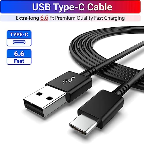 Samsung Charger Type C Charger Fast Charging USB C Fast Charger for Samsung Galaxy S20/S20 Plus/S10/S10 Plus/S10e/S21/S21+/S21Ultra/S9/S9 Plus/S8/S8 Plus/Note 8/9/10/20/S22/S23 with 6.6ft Type C Cable