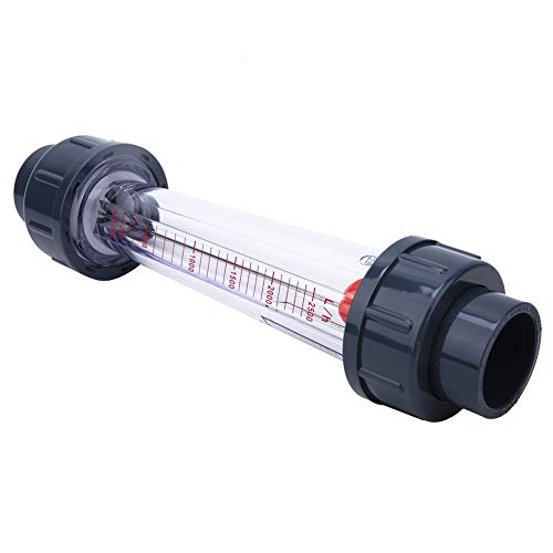 LZS-25(D)Liquid Flowing Meters 250-2500L/H Tube Type Water Rotameter Plastic Flat Mouth Flowmeter 32mm/1.26in Waterflow Controllers Hydraulic Valve Fittings