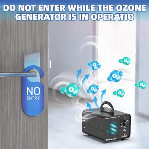 Qucship Ozone Generator 12,000mg/h - Commercial Ozone Machine, High Capacity Ozone Machine Odor Removal & Home Ozone Generator, Ideal for Home, Basement, Smoke, and Pet Room etc, Black