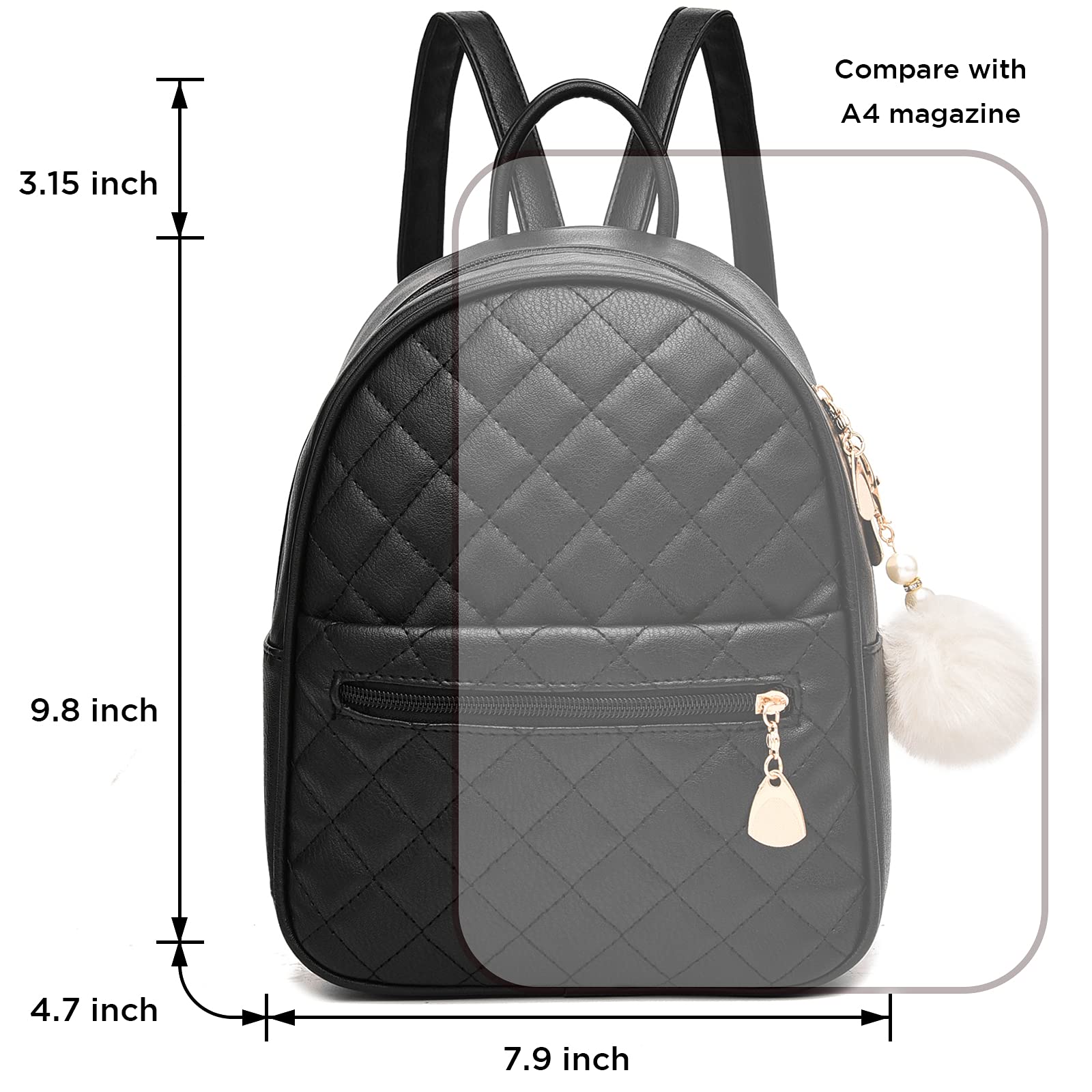 Mini Backpack for Women Small Size Teen Girls Backpacks Purses Leather Shoulder Bag Schoolbag Light Blue