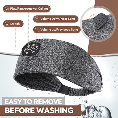 WINONLY Sleep Headphones Wireless Head Band Stretchable Bluetooth 5.2 Sleep Headband Earphones, Comfy Side Sleeping Earbuds with High Definition Stereo Speakers, Electronics, Gifts for Men Women