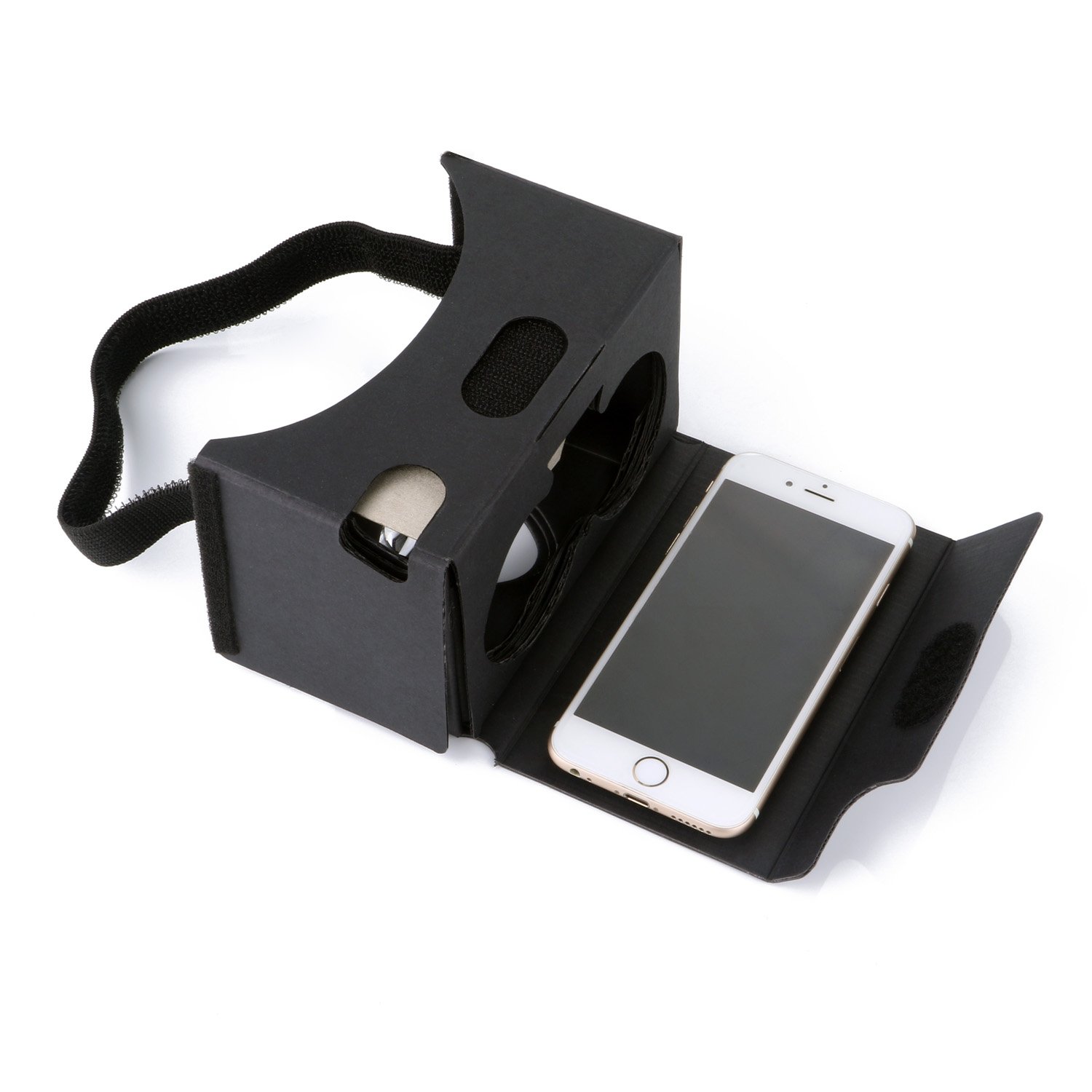 Google Cardboard,Elizza 3D VR Virtual Reality DIY Glasses with head Strap Forehead Pad Nose Pad Sucker Compatible with Android & Apple Up to 6 Inch Easy Setup Machine