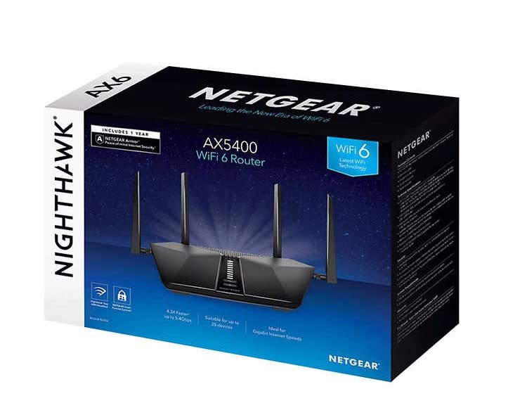 Netgear RAX54S-100NAS Nighthawk AX6 6-Stream AX5400 WiFi Router