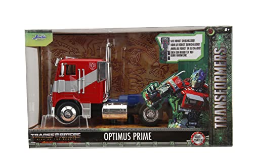 Transformers Rise of The Beast 1:24 Optimus Prime w/Robot On Chassis Die-Cast Car, Toys for Kids and Adults