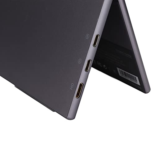 Rengu Portable Touch Screen, 15.6 Inch PD Charging, 15.6 Inch 4K Touch Screen, Clear Sound with Two Speakers for Phone, Laptop and Computer (US Plug)