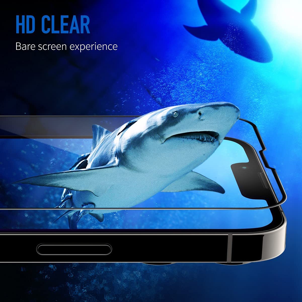 MOCOLL Anti Blue Light Glass Screen Protector Compatible for iPhone 13 Pro Max 6.7 Inch Screen Cover Saver Full Coverage Tempered Glass Film 9H Hardness 2.5D Edge Scratch-resistant Bubble Free