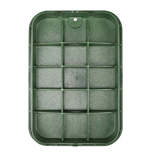 NDS 113BC1PK 14 in. X 19 in. Rectangular Standard Series Valve Box and Cover, 12 in. Height, Irrigation Control Valve Lettering, Black Box, Green Overlapping Cover, Black/Green
