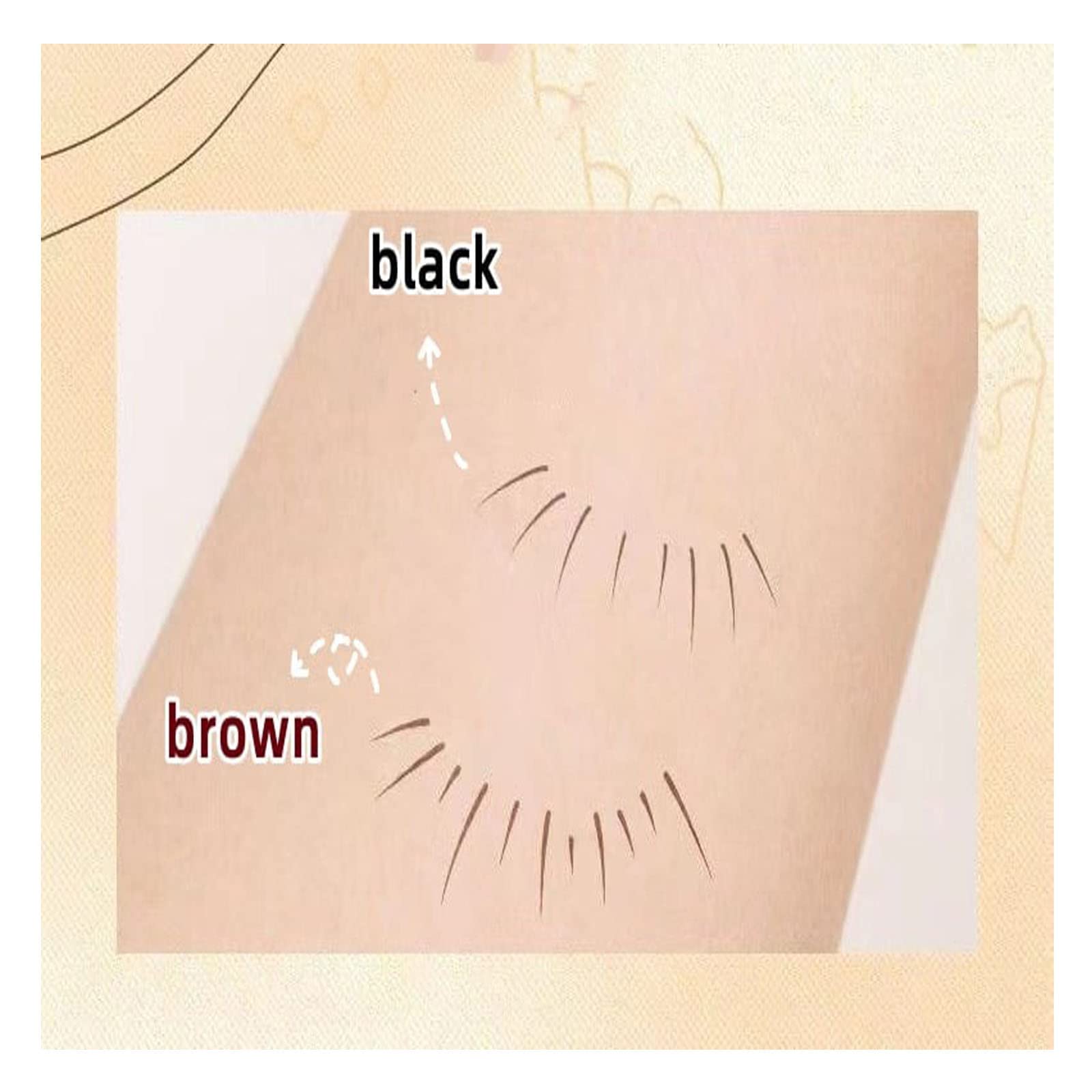 HYOIIO Double Tip Lower Eyelash Pencil, Waterproof Anti-Smudge Lashes Pencil, Natural Lower Eyelashes Liquid Pen Waterproof Liquid Eyeliner Pen Super Slim Eye Liner