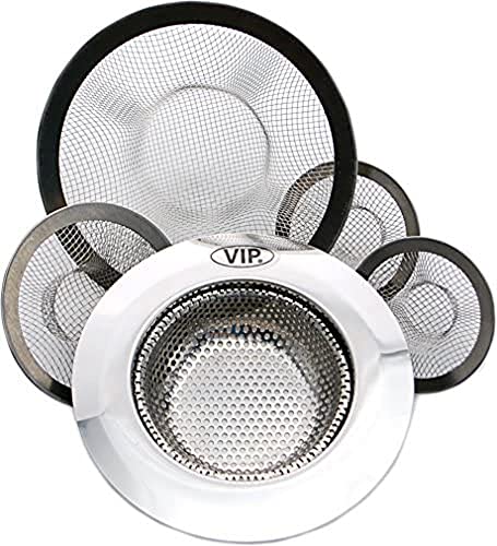 Stainless Steel Sink Strainer Set- 5 Pieces, Fits Most Kitchen Sinks, Bathroom Sinks,Shower Drains