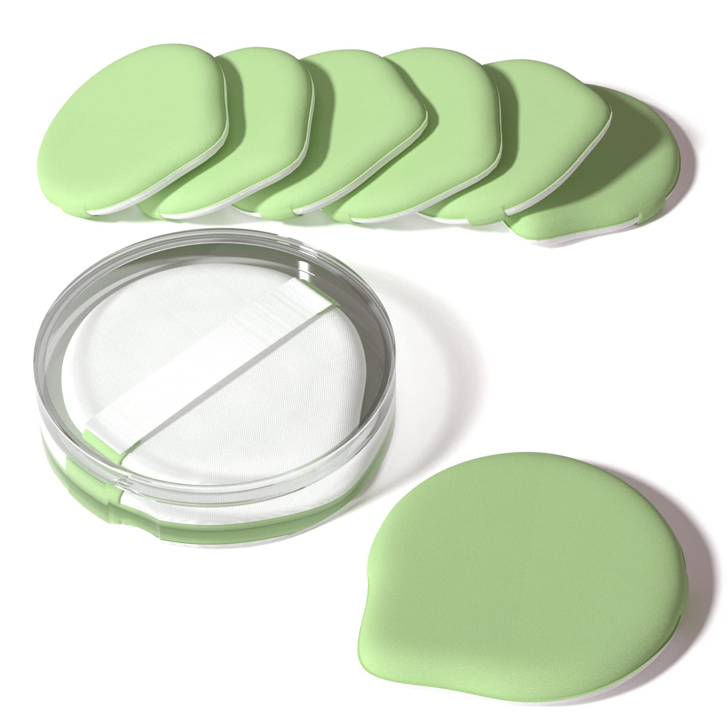 MOHOPE Beauty Blender for Foundation Reusable Makeup Sponge Multi Use, Dry & Wet Use for Powder Cream or Liquid, 3 Sponges with 1 Holder Case