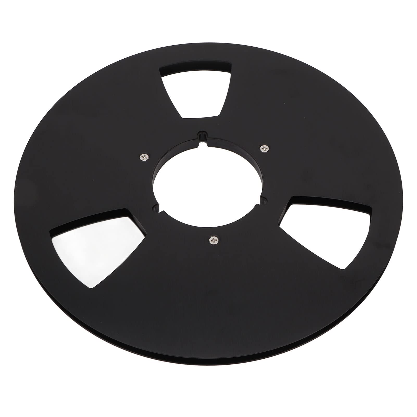 Recording Tape Reel, Convenient 14 10 Inch Empty Tape Reel Aluminum Alloy for Reel Tape Recorder Accessory (Black)