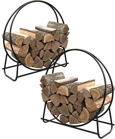 Panacea 15209 Tubular Steel Log Loops, Black, Pack of 2, 41 inch H