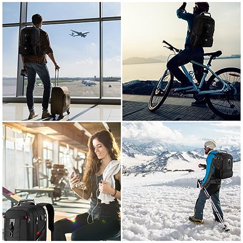 VESERI Boy School Backpack with Shoe Compartment,Gym Backpack with 17.3 inch Laptop Compartment for Men Women,Teens Bookbag College Student Travel Mochilas Escolares para Adolescentes