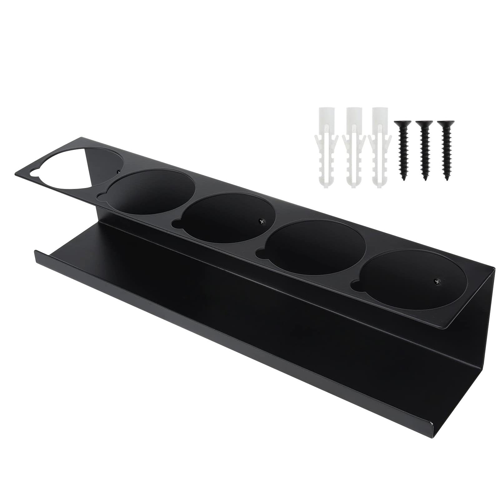 Spray Can Holder Rack Organizer - 5 Can Spray Bottle Holder | Lube Can Storage Rack | Can Holes Steel Spray Bottle Holder | Lube Can Storage Rack | Heavy Duty Paint Bottle Organizer Wall Mount Space