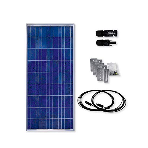 Samlex America (SSP-150-KIT) 150W Solar Panel Kit with Brackets and Connecting Wires