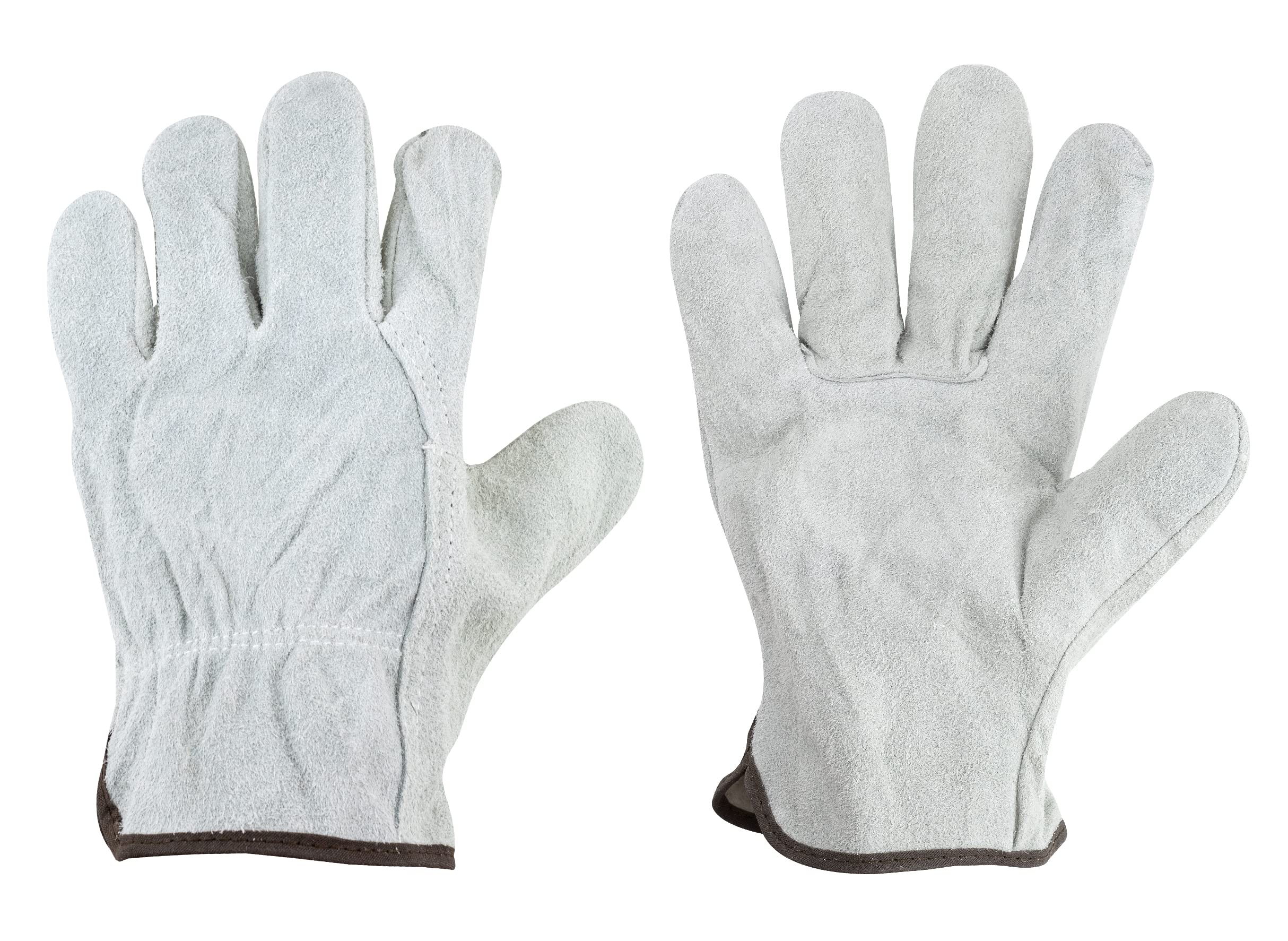 MUJICALA Cowhide Leather Welding Gloves,Heat/Fire Resistant/Heavy-Duty Durable, Safety Work glove Mitts for Forge,Tig Welder,Mig,Stick,Animal handling,2 Pair (GRAY)