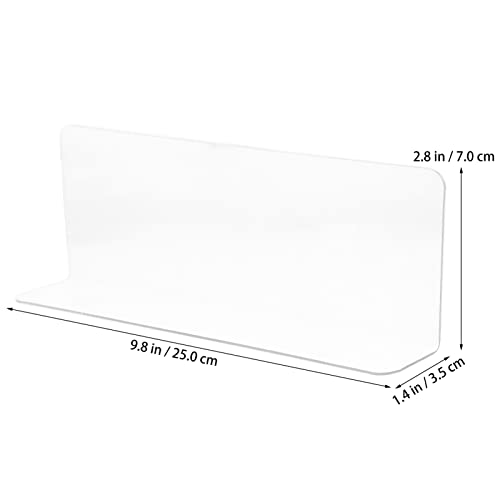 ULTECHNOVO Plastic Shelf Dividers Transparent Rack Shelf with Nano Tape, L-Shaped Acrylic Shelf Dividers for Commodity Snack Classification