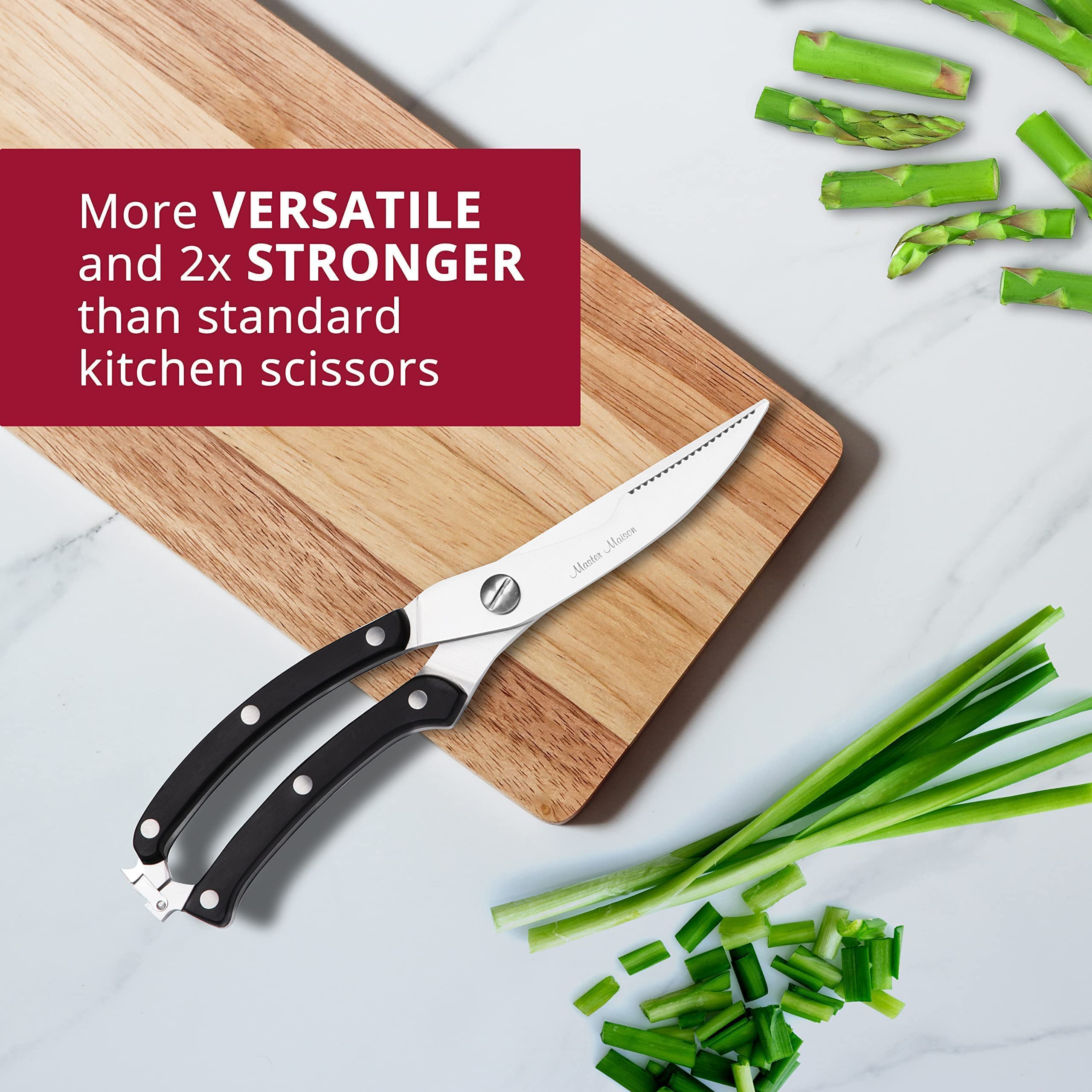 Master Maison Premium 19-Piece Kitchen Knife Set With Wooden Storage Block And Damascus Steel Granton Edge Carving Knife Set With Edge Guard Cover & Gift Box | German & Japanese Stainless Steel, Black