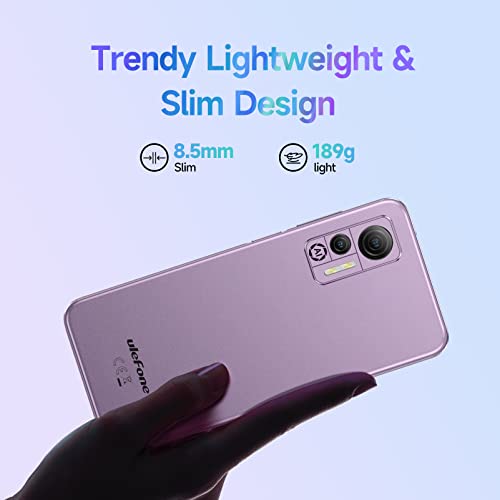 Ulefone Unlocked Phones, Note 14 Android 12 OS, 6.52β Screen Unlocked Smartphone 4500mAh Battery 3GB+16GB 128GB Extension, 8+5MP Camera 4G Dual SIM 3-Card Slots, US Version Mobile Phone- Purple