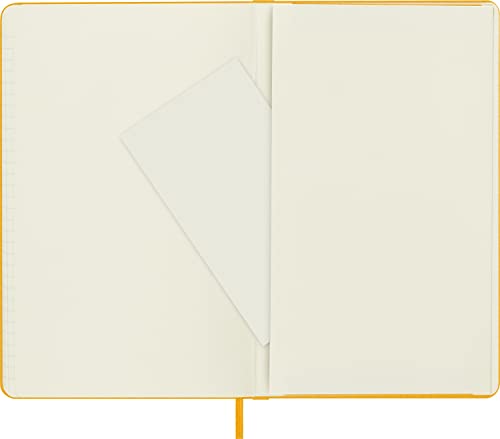 Moleskine Classic Notebook, Hard Cover, Large (5" x 8.25") Ruled/Lined, Orange Yellow (Silk), 240 Pages