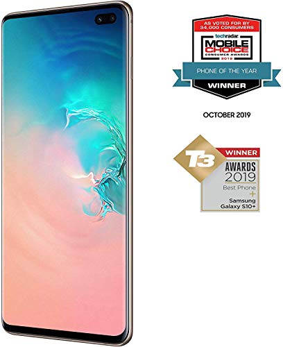 Samsung Galaxy S10+ Plus 128GB / 8GB RAM SM-G975F Hybrid/Dual-SIM (GSM Only, No CDMA) Factory Unlocked 4G/LTE Smartphone - International Version (Prism White, 128GB)