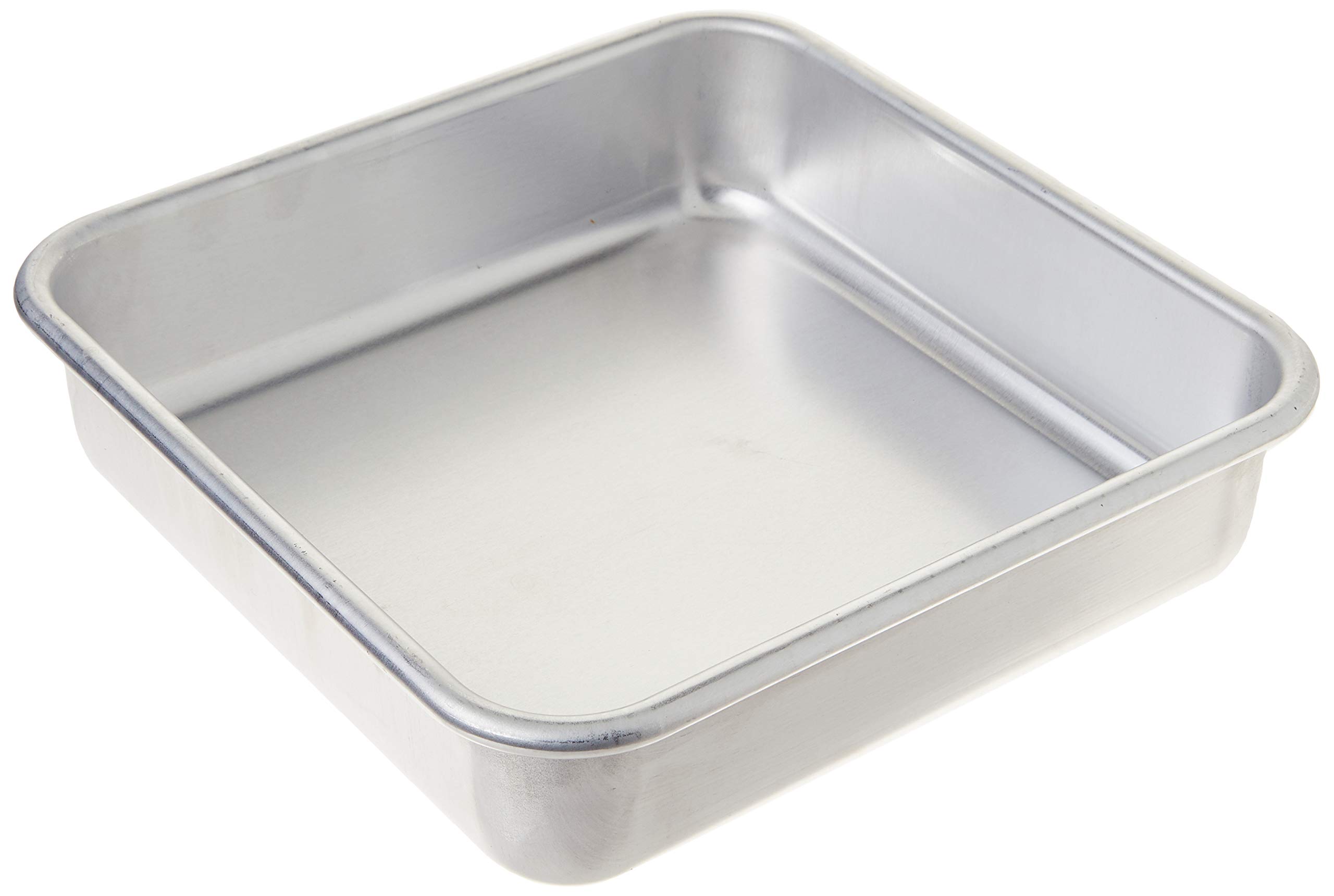 Nordic Ware Natural Aluminum Commercial Baker's Half Sheet, 2-Pack (Silver) and Nordic Ware Naturals Aluminum Commercial 8" x 8" Square Cake Pan (Silver)