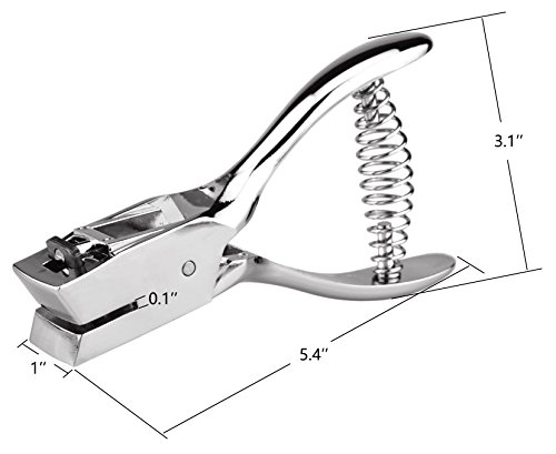 Samyo Hand Held ID Card Slot Hole Punch Metal Puncher Plier Punching Tool for ID Card Badge PVC Photo Tag