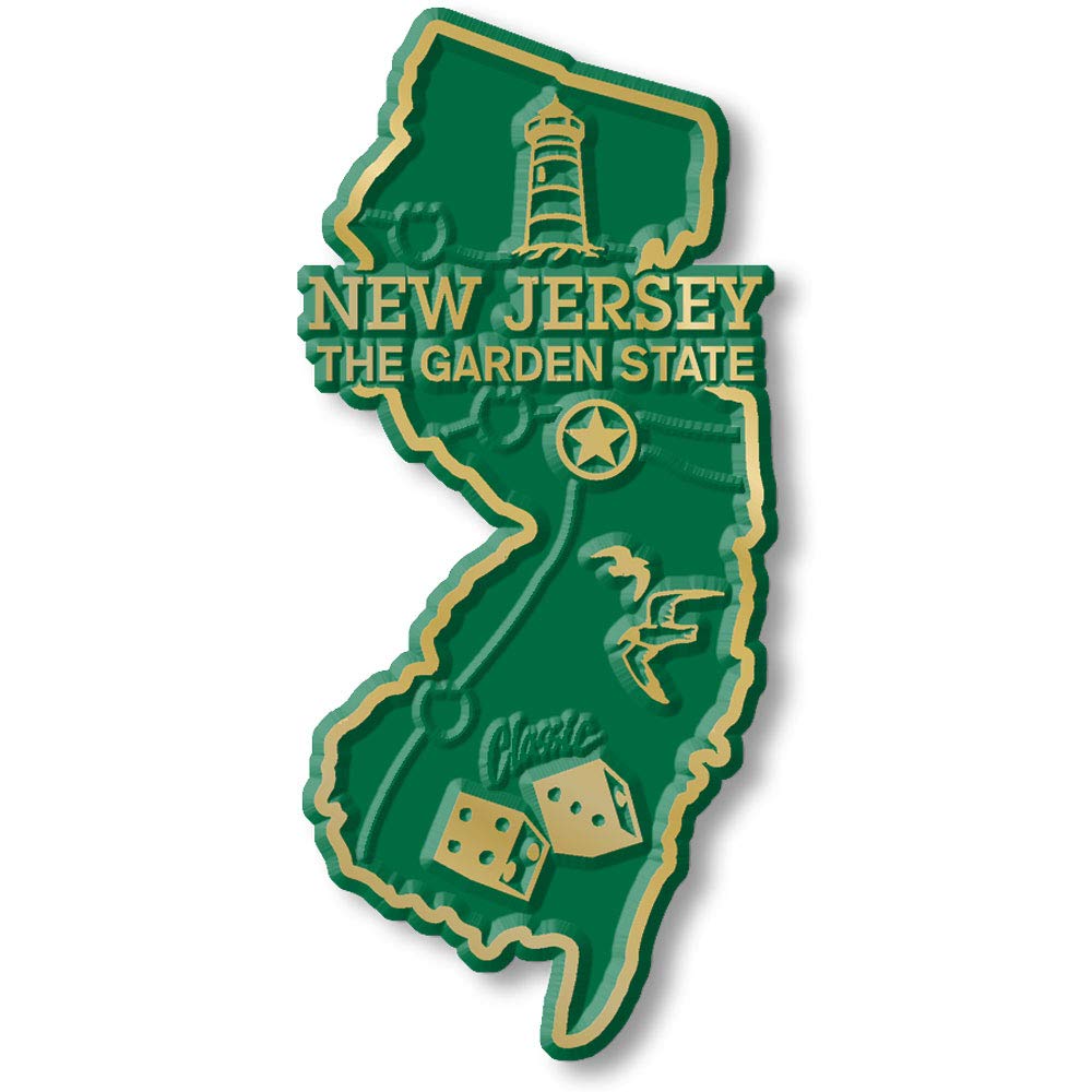 New Jersey Six-Piece State Magnet Set by Classic Magnets, Includes 6 Unique Designs, Collectible Souvenirs Made in The USA