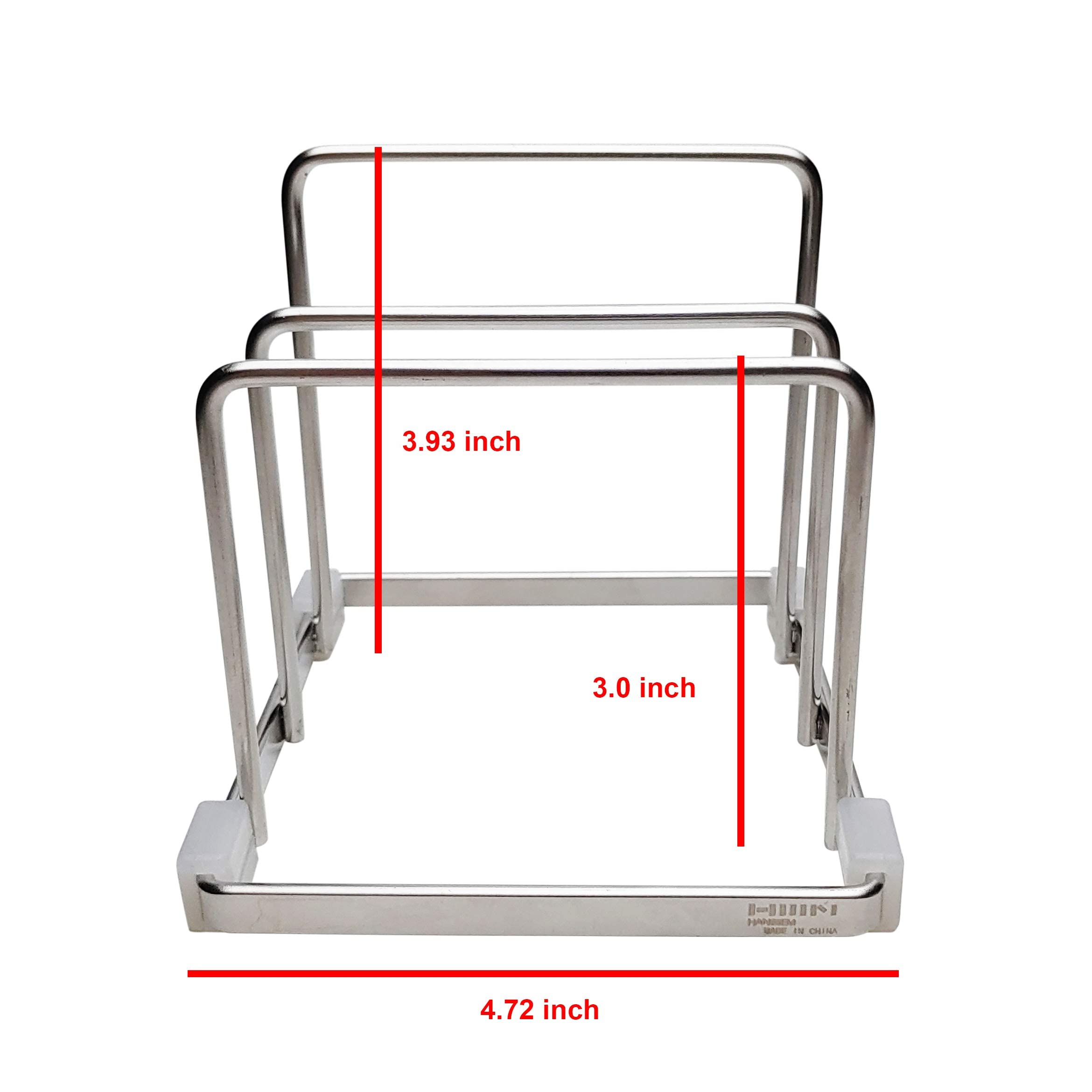 LENITH Cutting Board Rack Chopping Board Organizer Stand Holder Kitchen Countertop Pots Pan Lids Rack Organizer (Small_Cream Color)