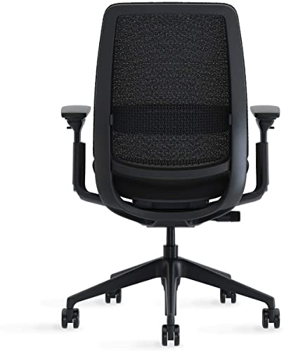 Steelcase Series 2 Office Chair, Black Frame and 3D Microknit Back, Era Fabric (Onyx)