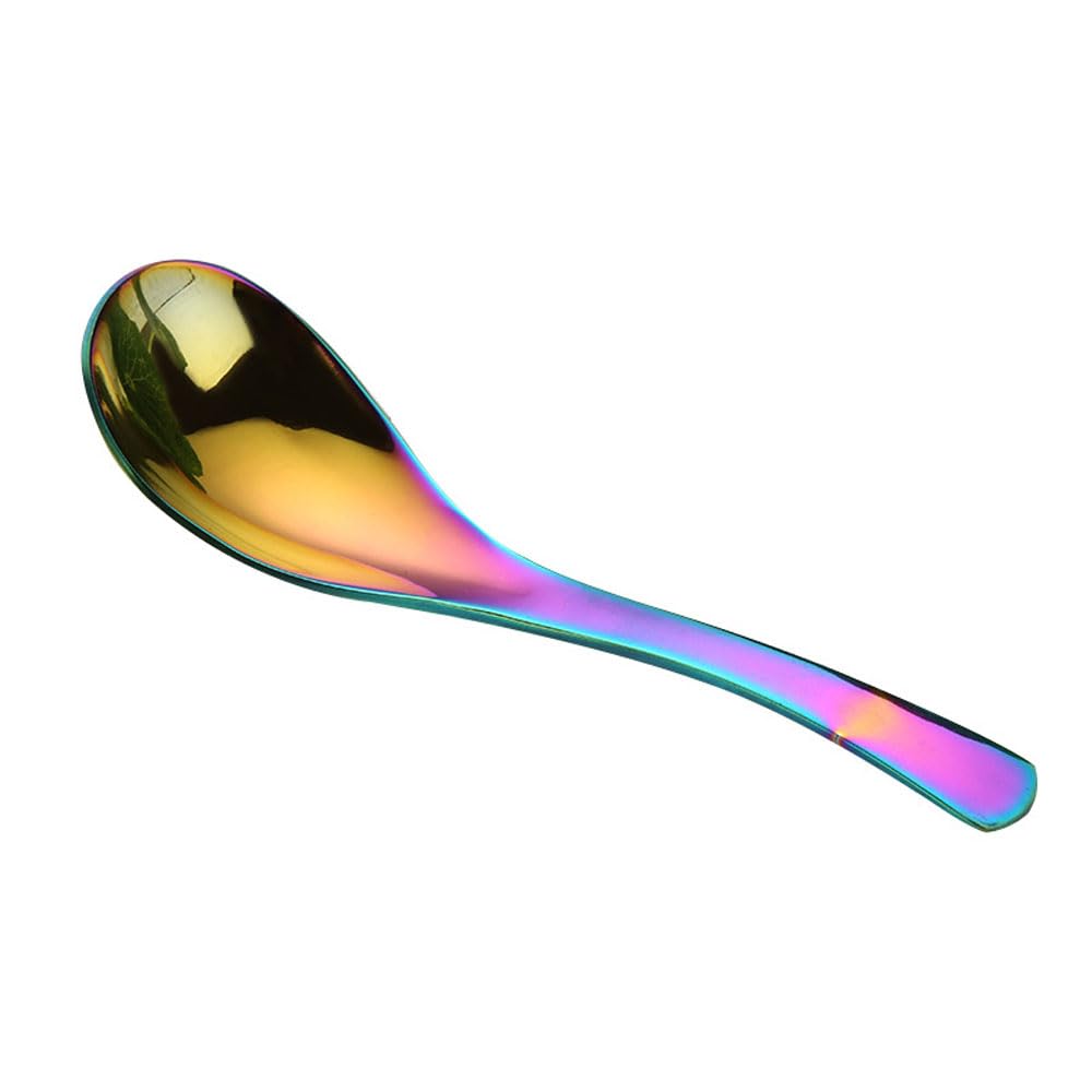 Stainless Steel Spoon, Soup Spoon,Mirror Finish Spoons,Kitchen Serving Spoons,Dessert Spoon,Coffee spoon,Ice Cream Spoons (5, golden)