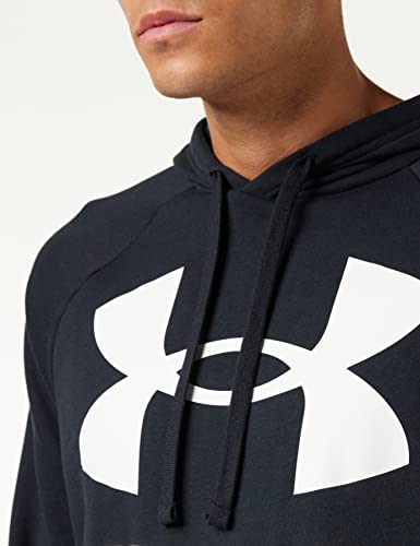 Under Armour Mens Rival Fleece Big Logo Hoodie , Black (001)/Onyx White , X-Large
