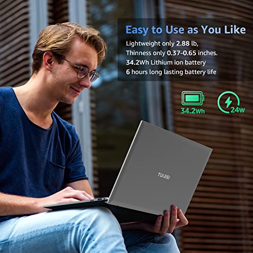 Tulasi Laptop Computer, Laptop with 12GB RAM, 512GB SSD, Intel Quad-Cores N4120 Processor, 14 inch 1080P Full HD IPS Screen, Windows 11 Pro Laptop, Support 2.4G/5G WiFi, BT 4.2, Expandable up to 1TB