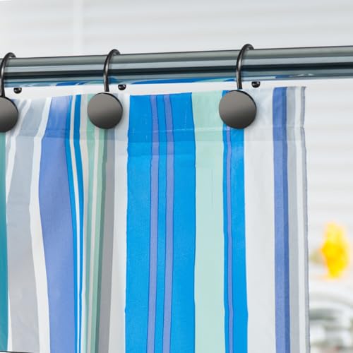 Shower Curtain Hook, Shower Curtain, Black Decorative Modern - Hook, Shower Curtain Liner Soft Bath Hook, Hook