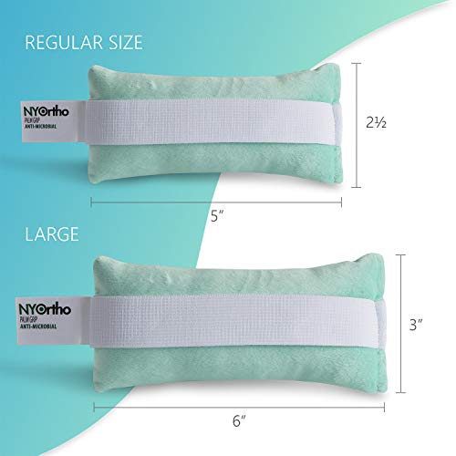 NYOrtho Pair of Palm Grips Hand Contracture Cushions with Elastic Band - Sweat Resistant Machine Washable Palm Protector