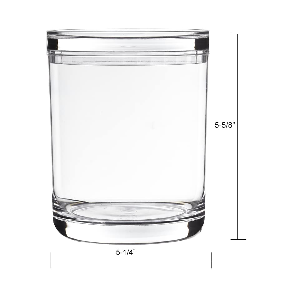 STORi Stackable Apothecary Jars (Set of 2) | 30-oz Organizer for Kitchen Counters and Pantry Shelves | 2 Pack Storage Container with Tray Lid