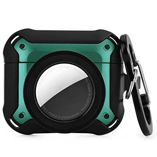 TOROTOP Compatible for Airpods 3 Case Cover with AirTag Holder, Cool 3D Camera Design for AirPods 3rd Generation Case 2021 with Keychain, Cute Shockproof Protective Case for Apple Airpod Gen 3-Green