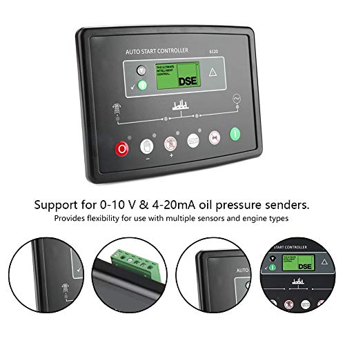 Oumefar 8V-35V DSE6120 Deep Sea Electronic Generator Controller Module 6120 Generator Control Panel LCD Display Electronic Power Controller Module for Generator