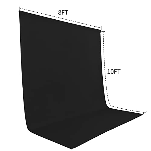 Sugargirl Black Backdrop Background for Photography, 8X10FT Photo Backdrop Black Screen Photo Booth Backdrop for Photoshoot Party Video(1 Panel)