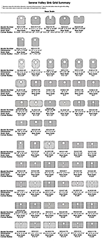 Serene Valley Sink Bottom Grid 19-1/16" x 13-5/8”, Rear Drain with Corner Radius 3-1/2", Sink Protector NLW1914R