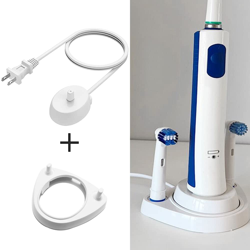 Replacement Charger Base for Braun Oral-B 3757,Portable Replacement Oral B Electric Toothbrush Charger Power Cord Supply Inductive Charging Base for Genuine Pro and Most with Stand Holder