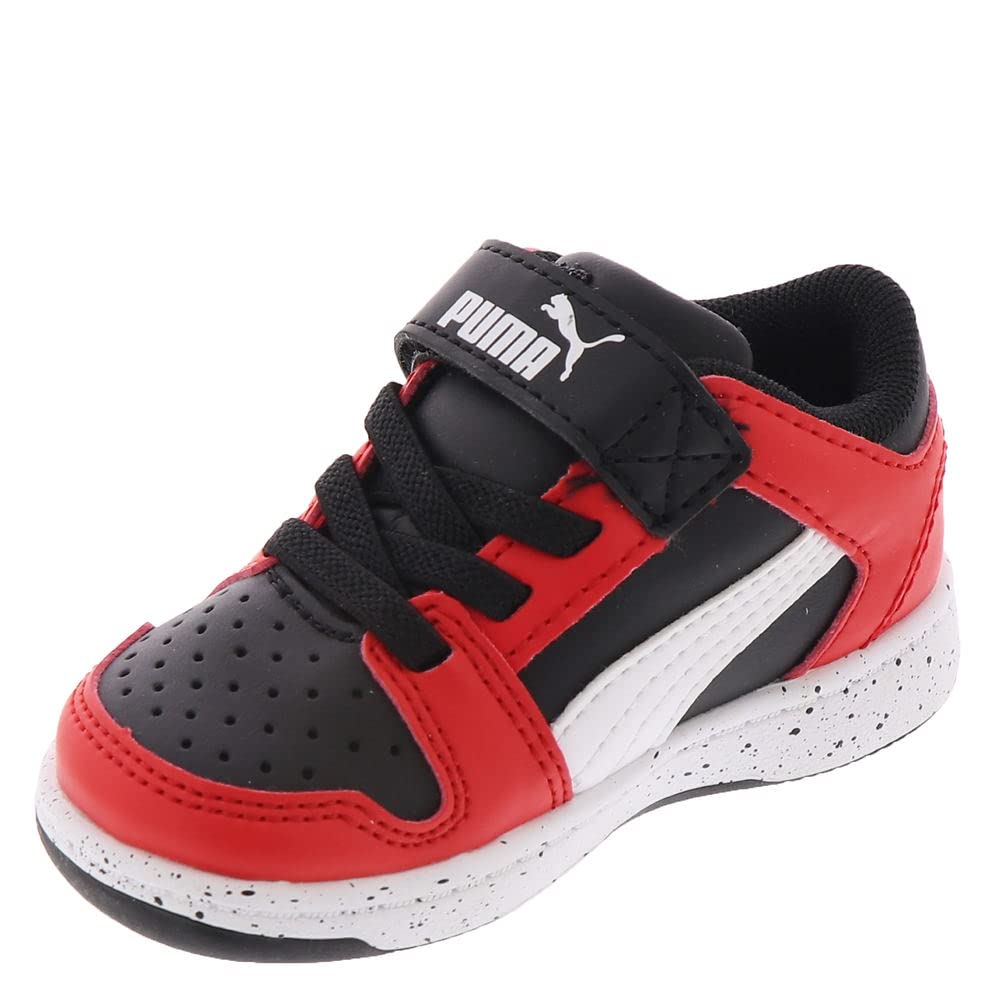 PUMA Rebound Layup LO Speck INF Boys InfantToddler Sneaker 5 M US Toddler BlackRedWhite