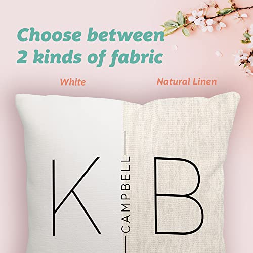 Pattern Pop - Personalized Wedding Throw Pillow - Couple Decorative Pillow - Celebrate Anniversaries and Weddings in Style - 17β x 17β Square Cover and Pillow - Monogram